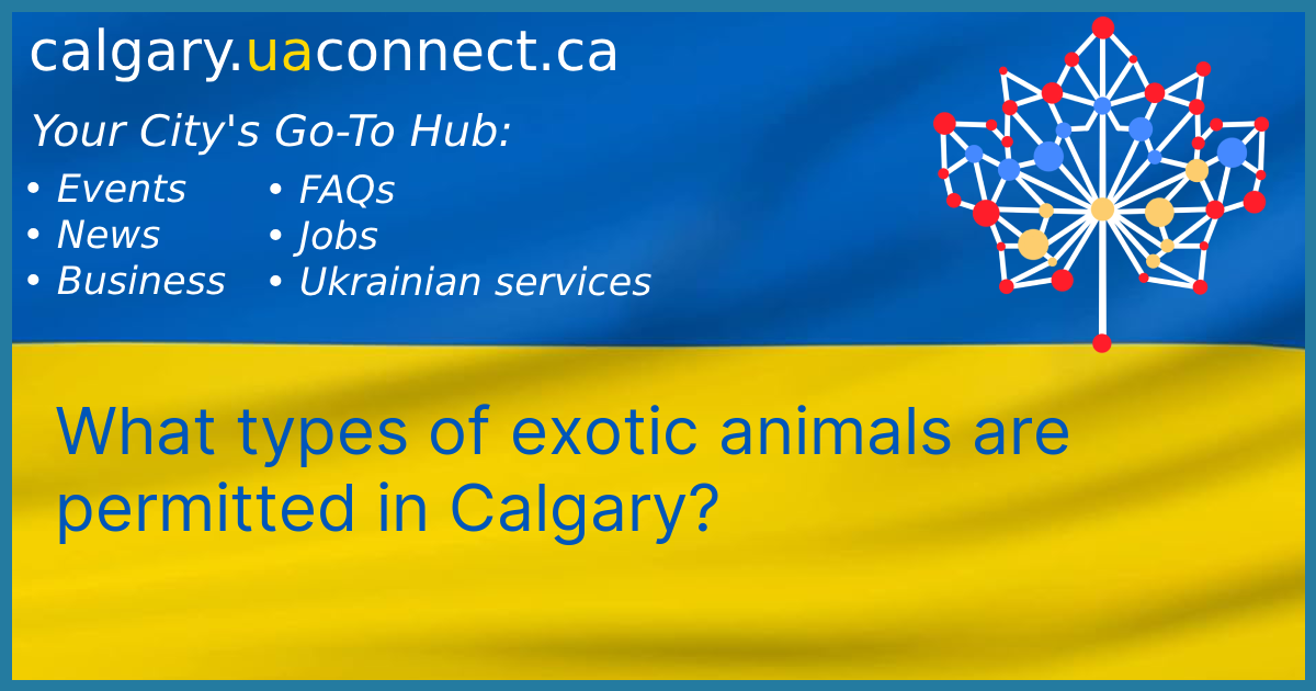 Traveling with exotic animals | Calgary News